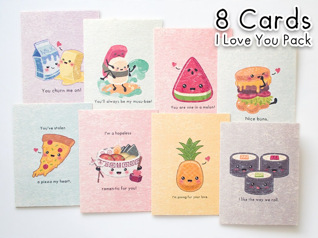 8-card 'I Love You' Variety Pack Cute Pun Anniversary Valentine ...