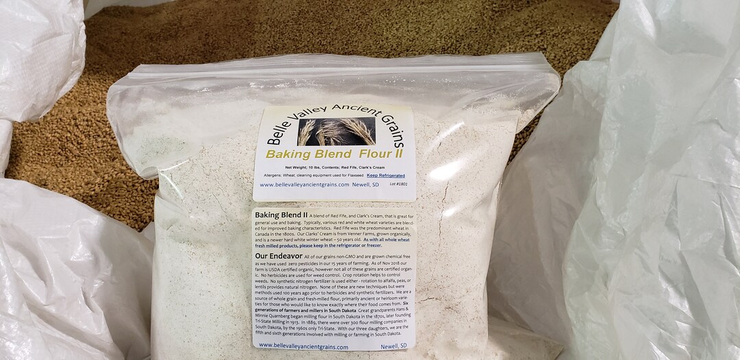 Baking Blend II Whole Wheat Flour, 10 Lb, Certified Organic - Etsy