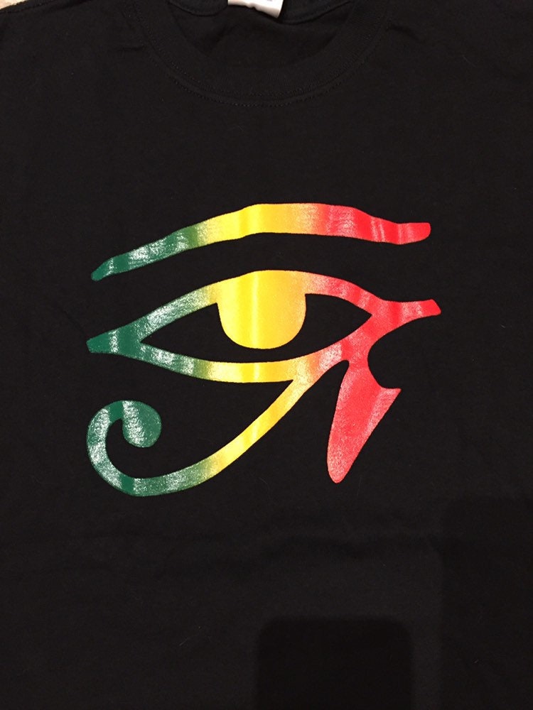 Egyptian Eye of Ra / Eye of Horus Rasta T-shirt - Etsy