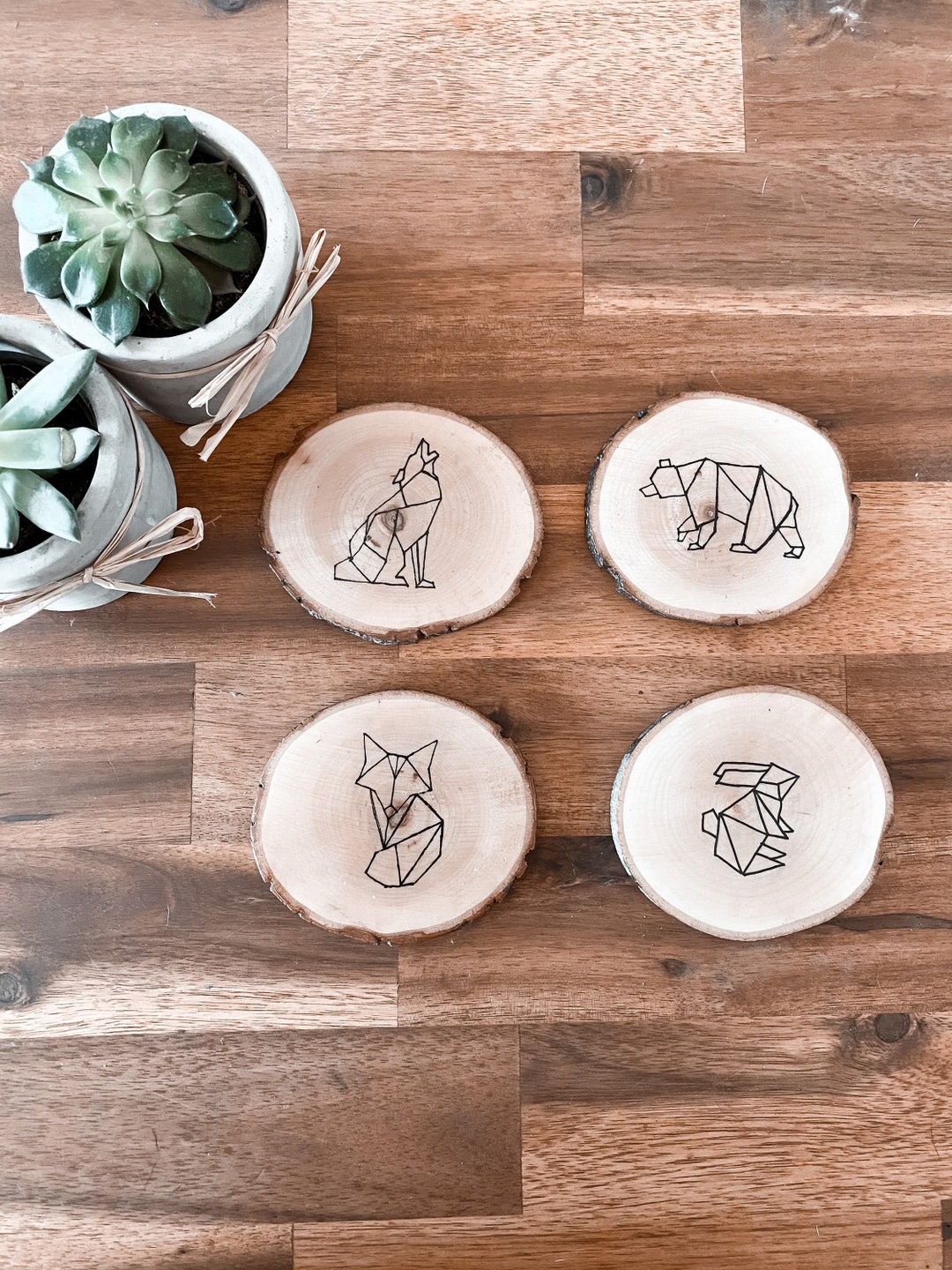 Rustic Coasters Animal Geometry - Etsy