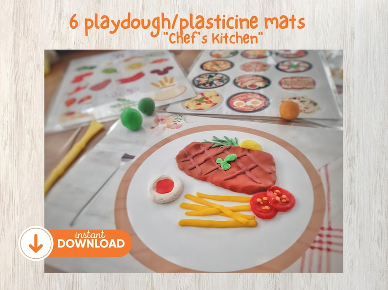 Play Dough Mats, Pretend Play, Sensory Play, EYFS, Play Kitchen ...
