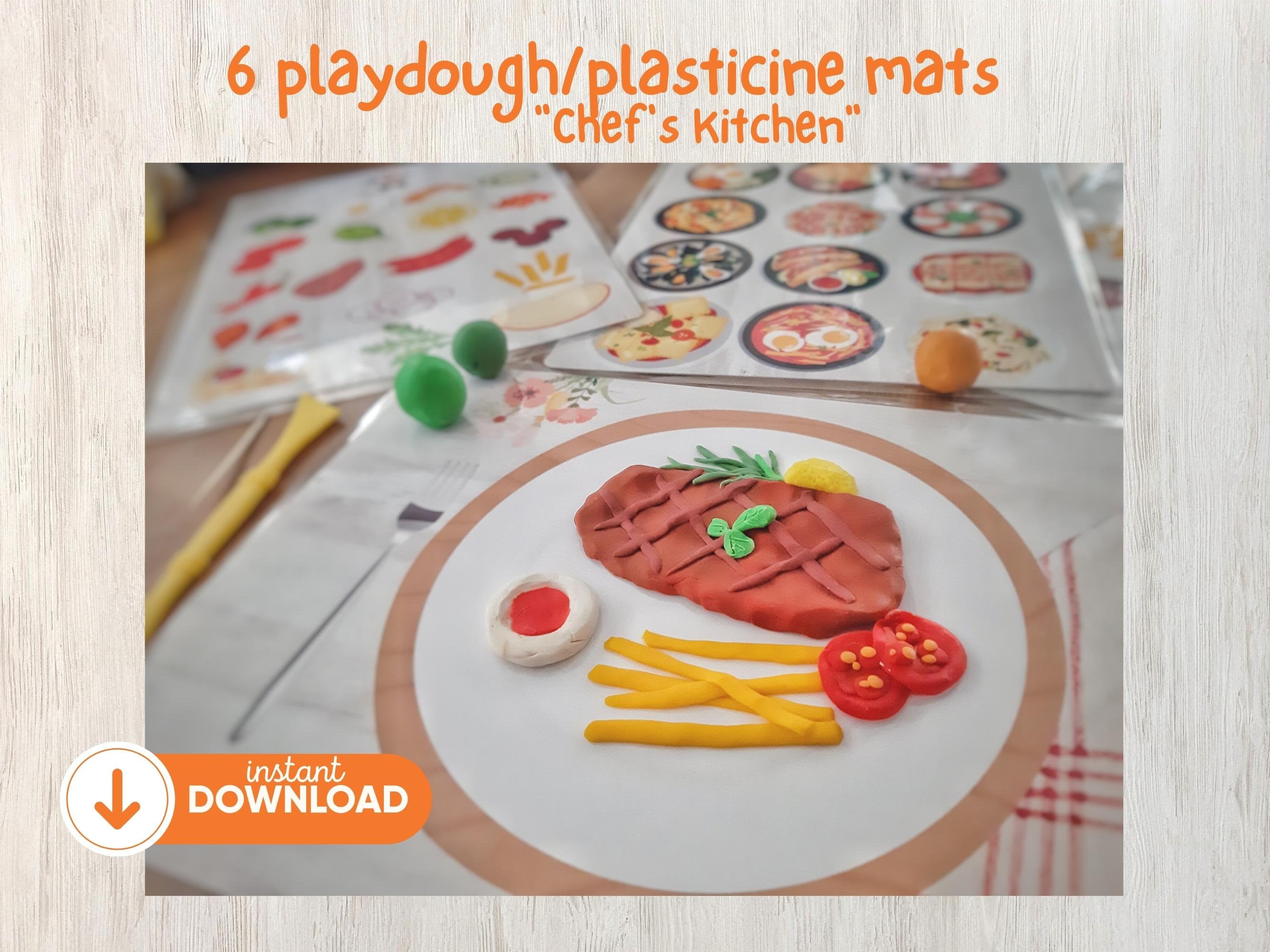 Play Dough Mats, Pretend Play, Sensory Play, EYFS, Play Kitchen ...