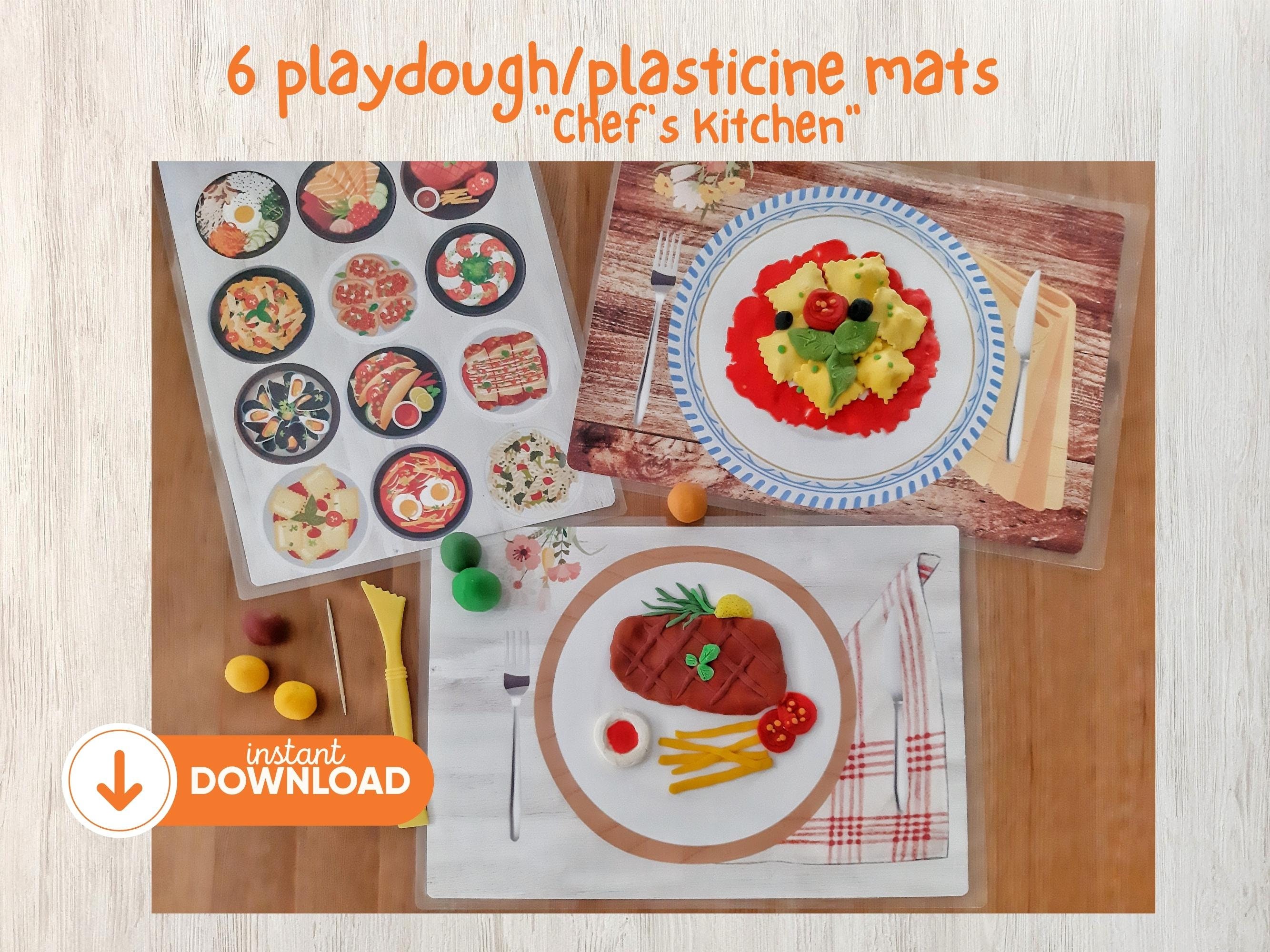 Play Dough Mats, Pretend Play, Sensory Play, EYFS, Play Kitchen ...