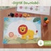 Play Dough Mats Jungle Animals Safari Animals Kindergarten Preschool ...