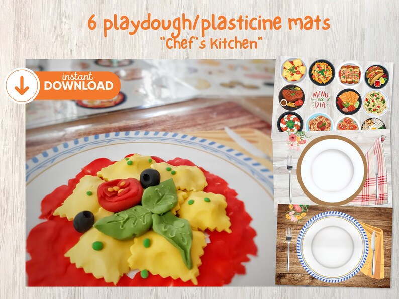 Play Dough Mats, Pretend Play, Sensory Play, EYFS, Play Kitchen ...