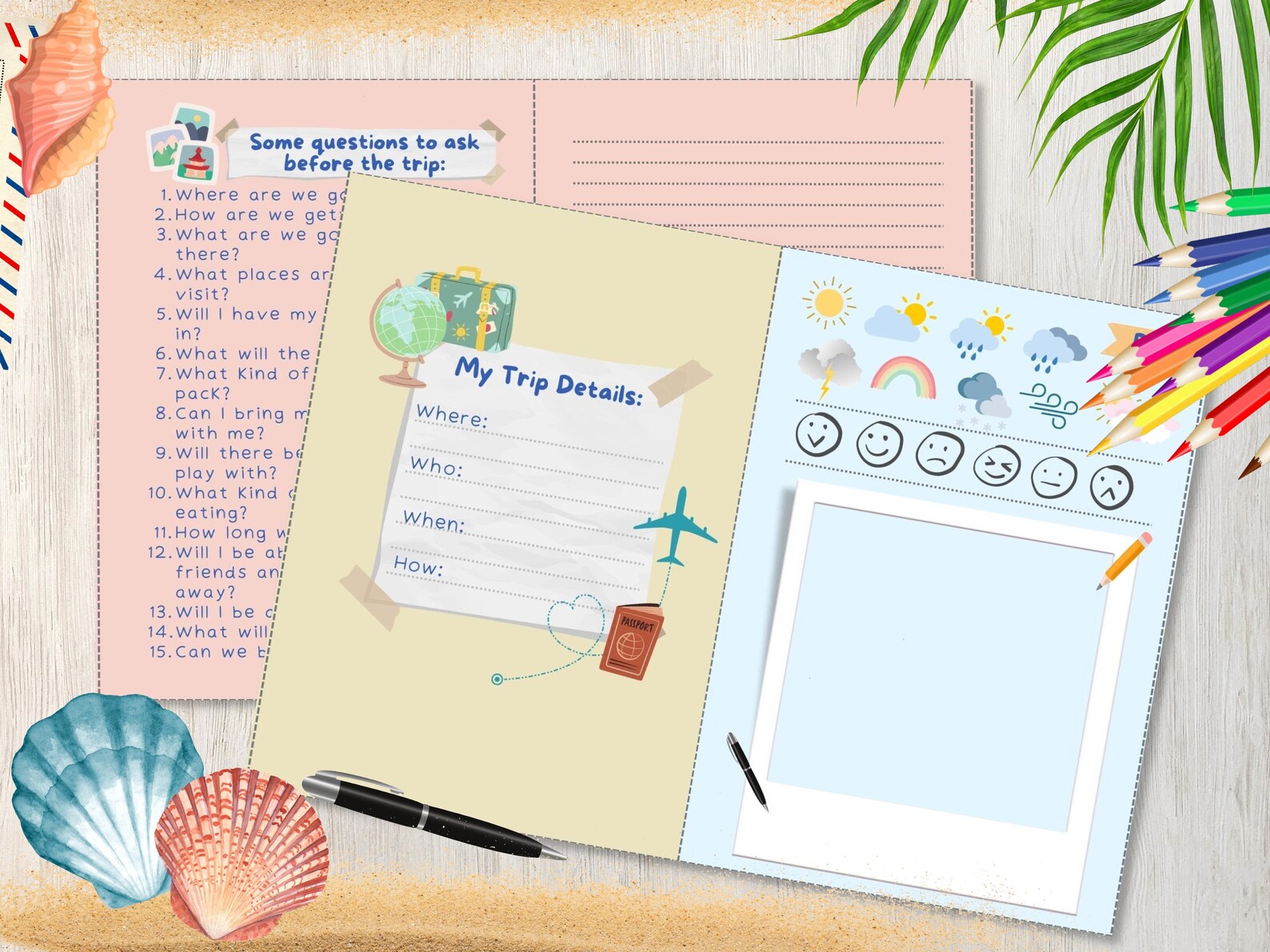 Travel Journal for Kids, Road Trip Journal, Kids Travel Journal, Summer ...