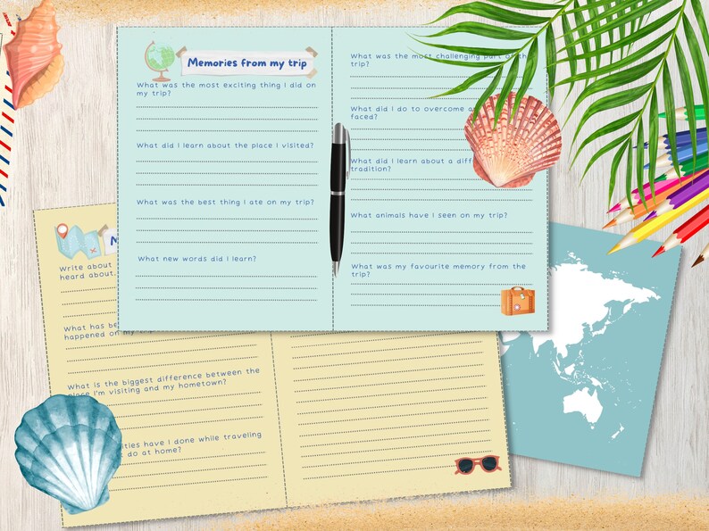 Travel Journal for Kids, Road Trip Journal, Kids Travel Journal, Summer ...