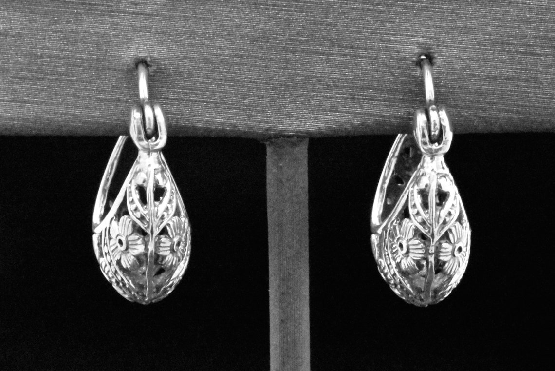 Handmade 925 Sterling Silver Flower Floral Ornate Vintage - Etsy