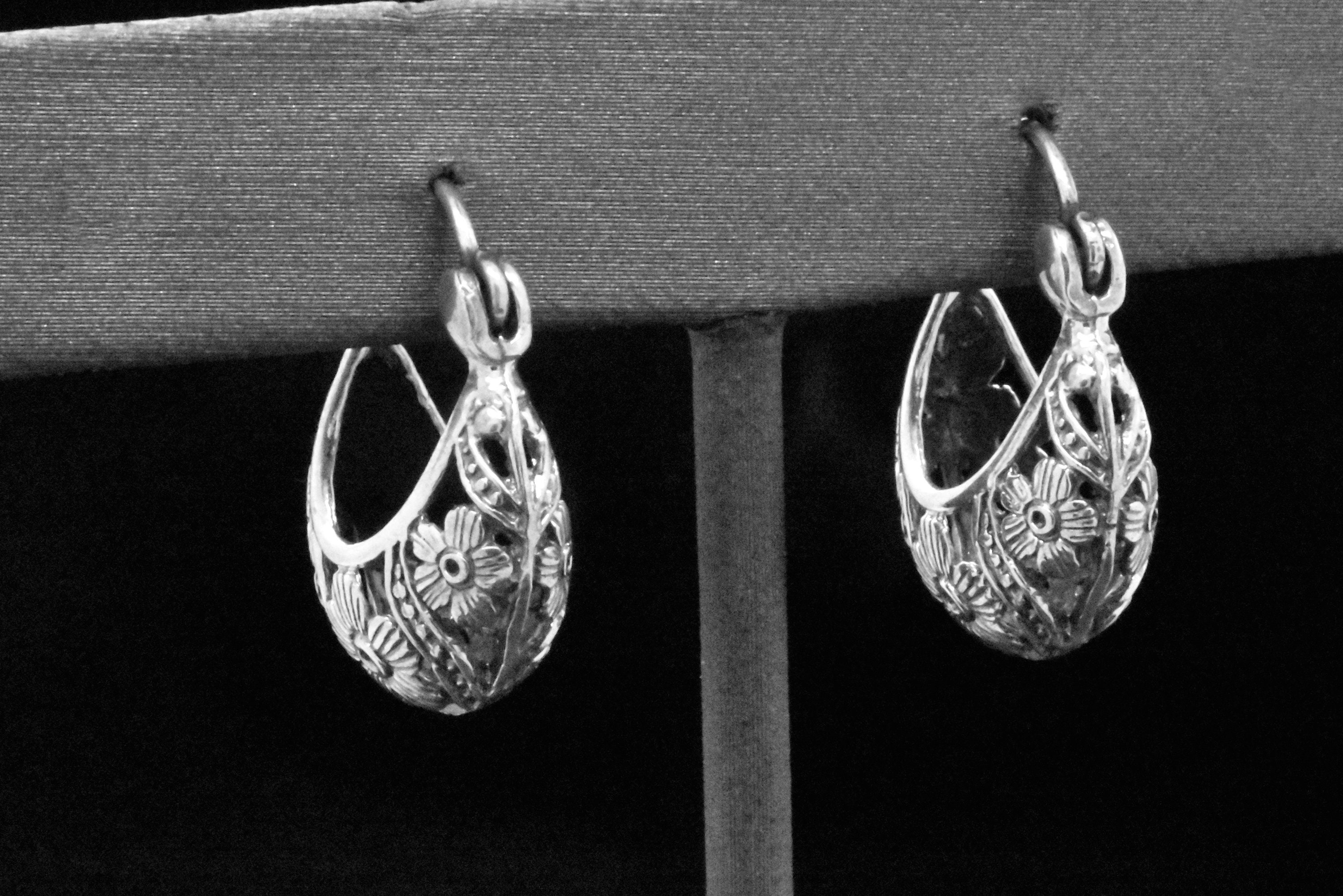 Handmade 925 Sterling Silver Flower Floral Ornate Vintage - Etsy