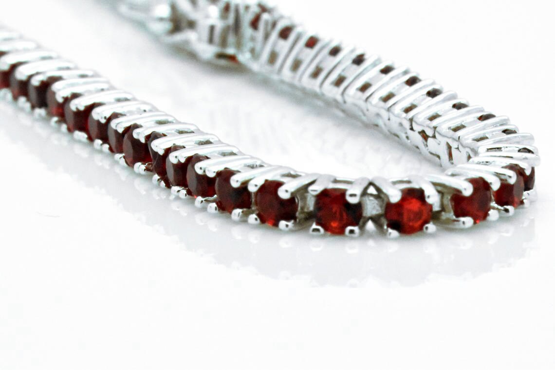 925 Sterling Silver Prong Set Brilliant Round Red Sim Ruby | Etsy