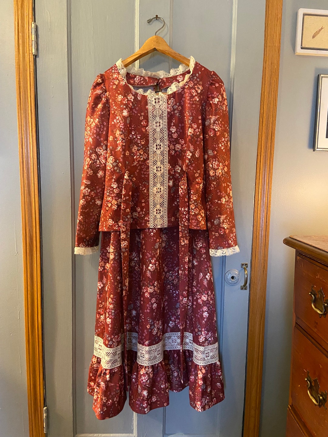 Hand Made Homesteader Dress Small Vintage Prairie Dress Midwestern ...