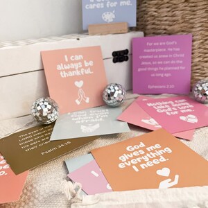 Kids Scripture Affirmation Cards With Wooden Stand: Bible Verse Cards ...