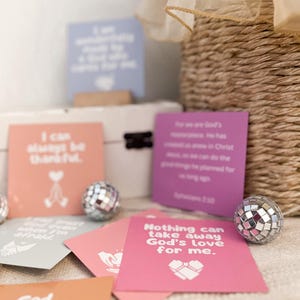 Kids Scripture Affirmation Cards With Wooden Stand: Bible Verse Cards ...