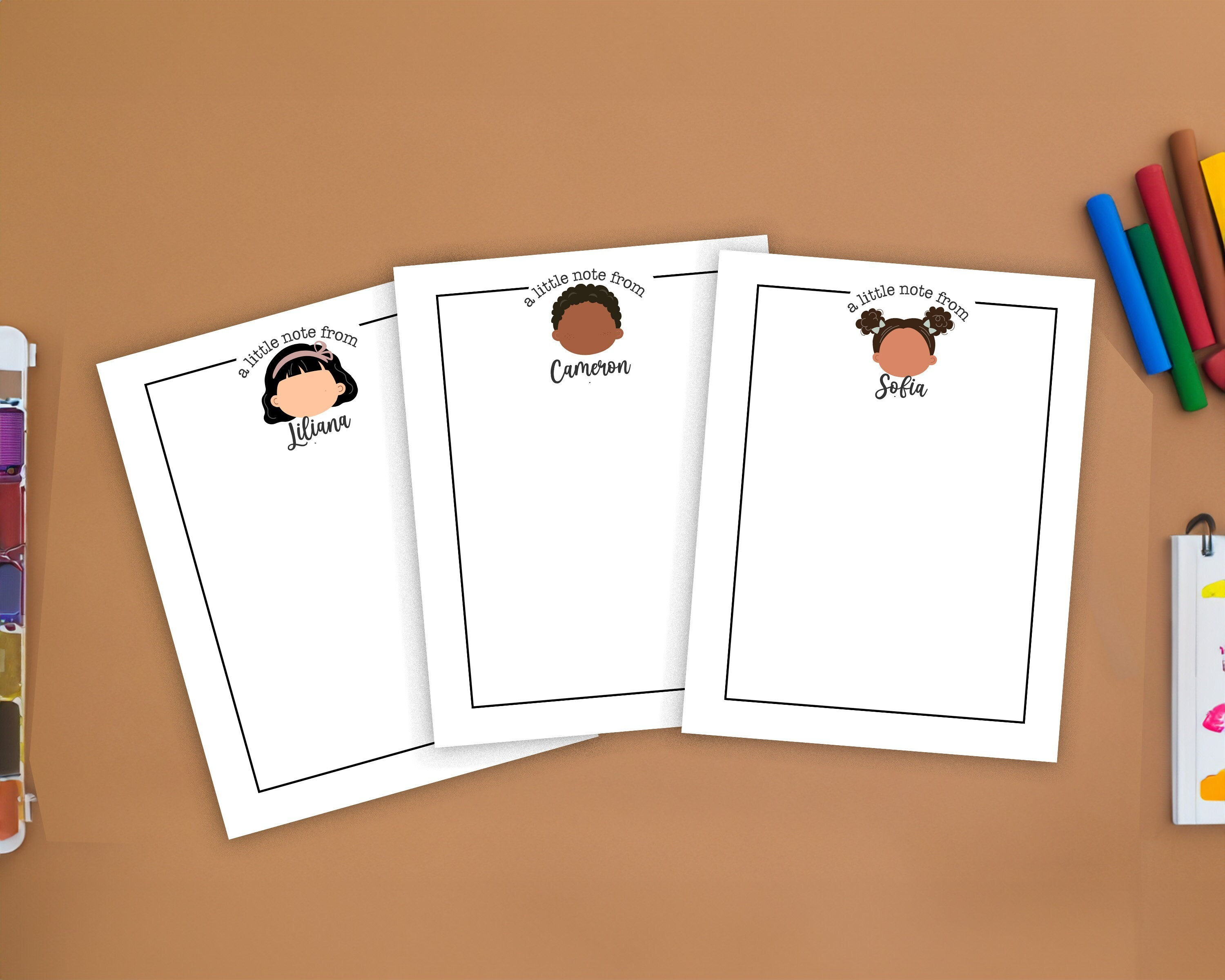 Custom Children's Notepad Personalized Faces, Names Perfect Gift ...