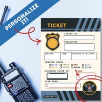 Printable Police ID Badge: Pretend Play Party Favor (editable PDF ...