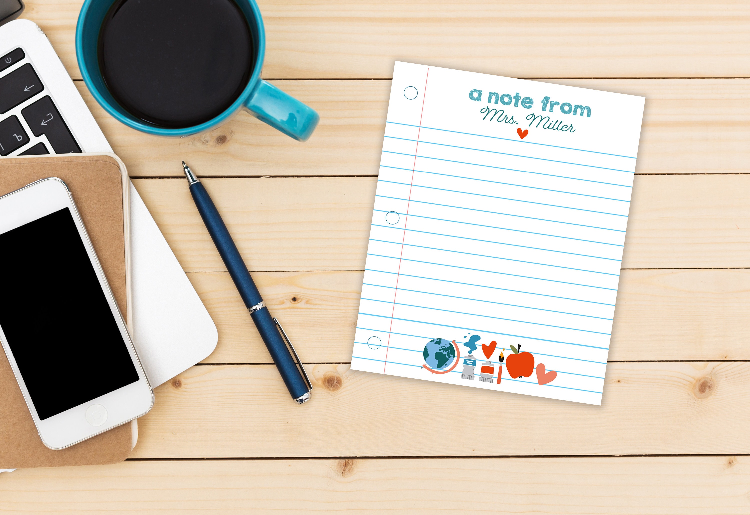 Personalized Teacher Notepad | Custom Teacher Appreciation Gift | Name ...