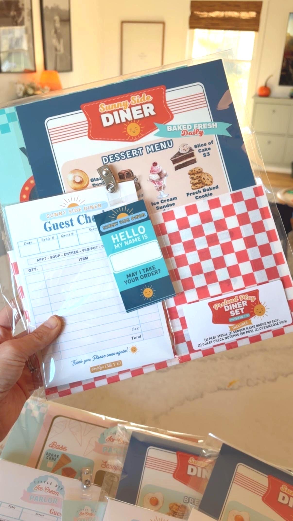 Kids Pretend Play Restaurant Kit: 4-piece Dramatic Play Set - Etsy