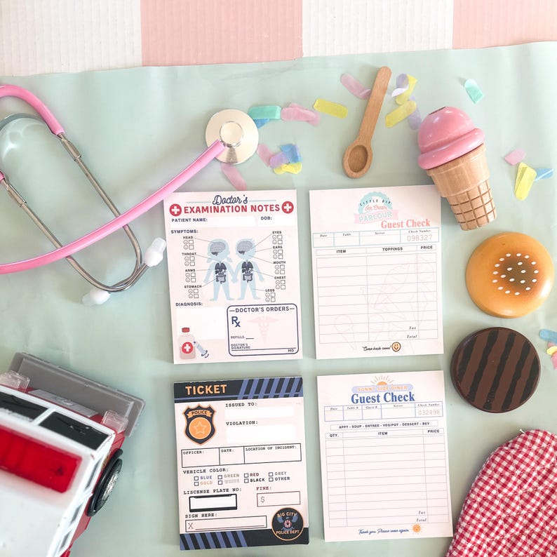 Personalized Pretend Play Doctor Notepad for Kids – Examination Notes ...