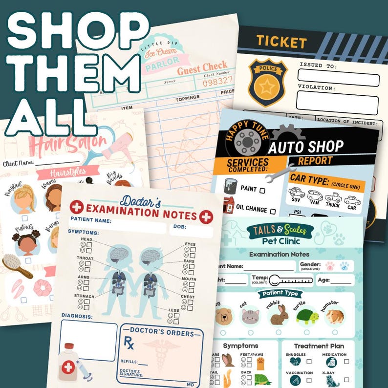 Kids Pretend Play Restaurant Kit: 4-piece Dramatic Play Set - Etsy