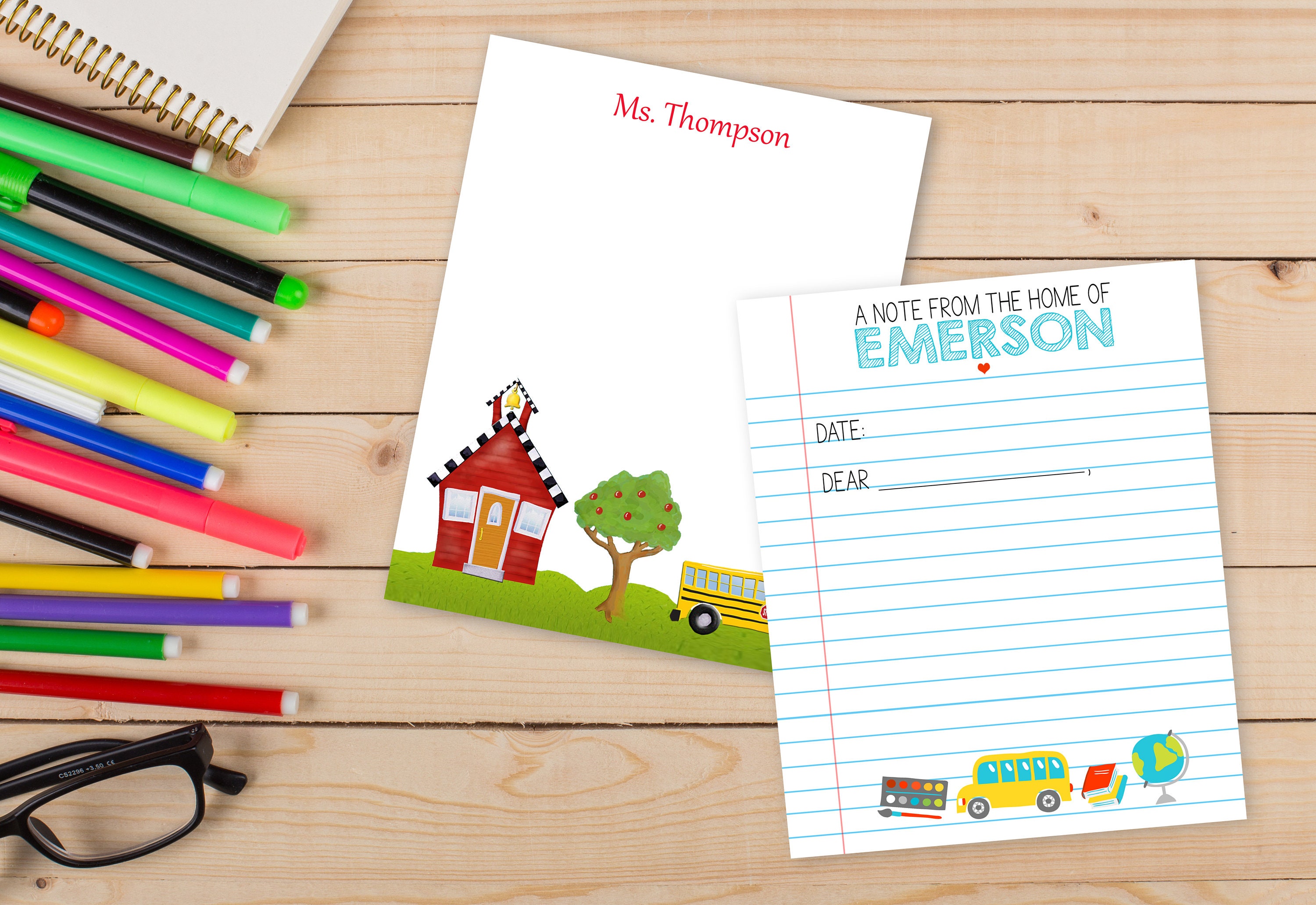 Personalized Teacher Notepad | Custom Teacher Appreciation Gift | Name ...