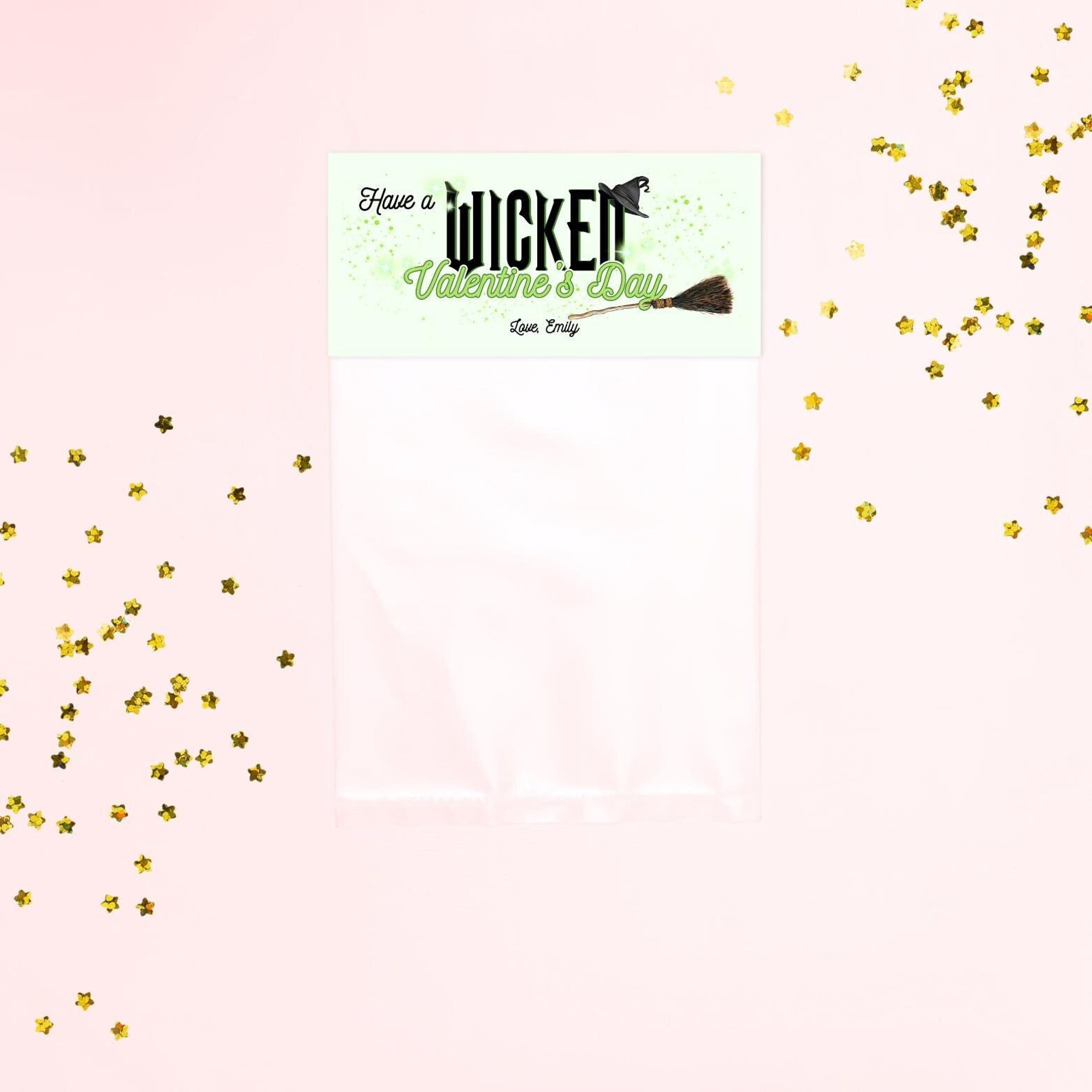 WICKED Themed Personalized Valentine Kit, Sticker and Bag Set, Children ...