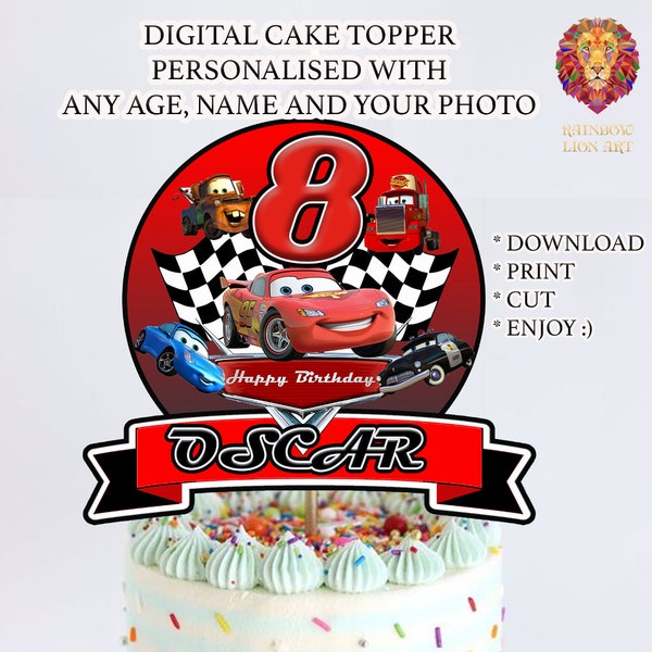 Disneys Cars Cake Topper - Etsy