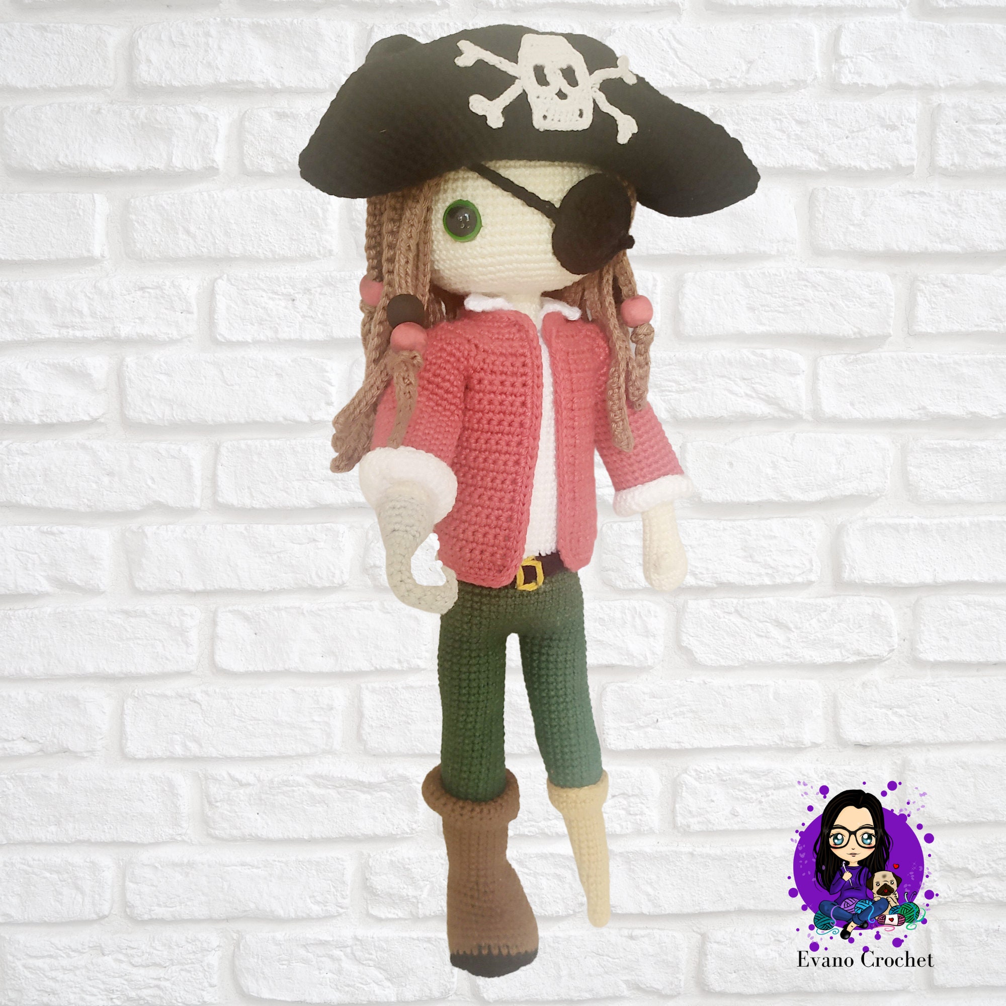 Crochet Pattern PDF Captain Jack Hook - Etsy
