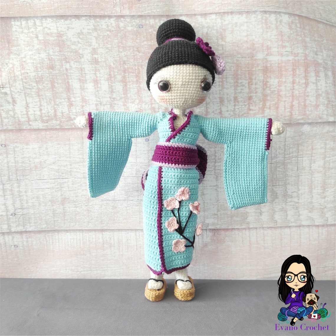 Pattern PDF Crochet Doll - Kasumi the Geisha - Etsy