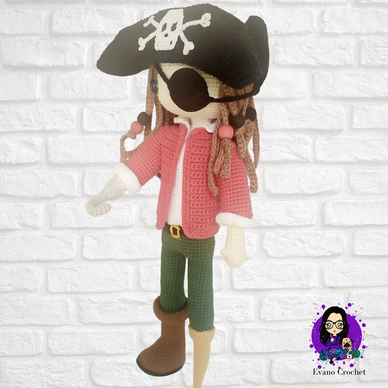Crochet Pattern PDF Captain Jack Hook - Etsy