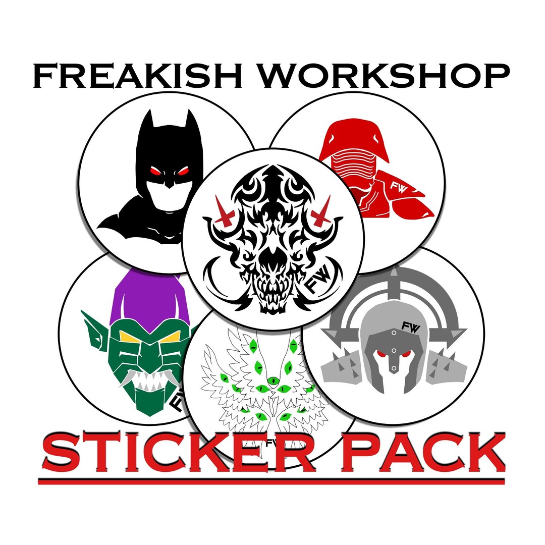 Freakish Workshop Cosplay Sticker Pack - Etsy