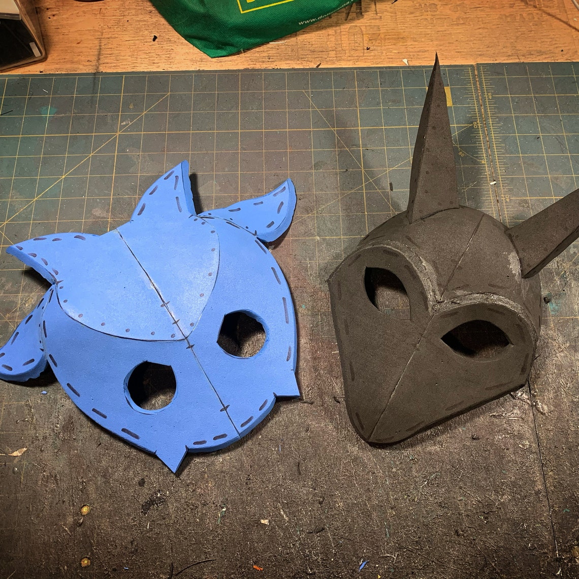 Kindred Wolf and Lamb Masks Foam Template - Etsy España