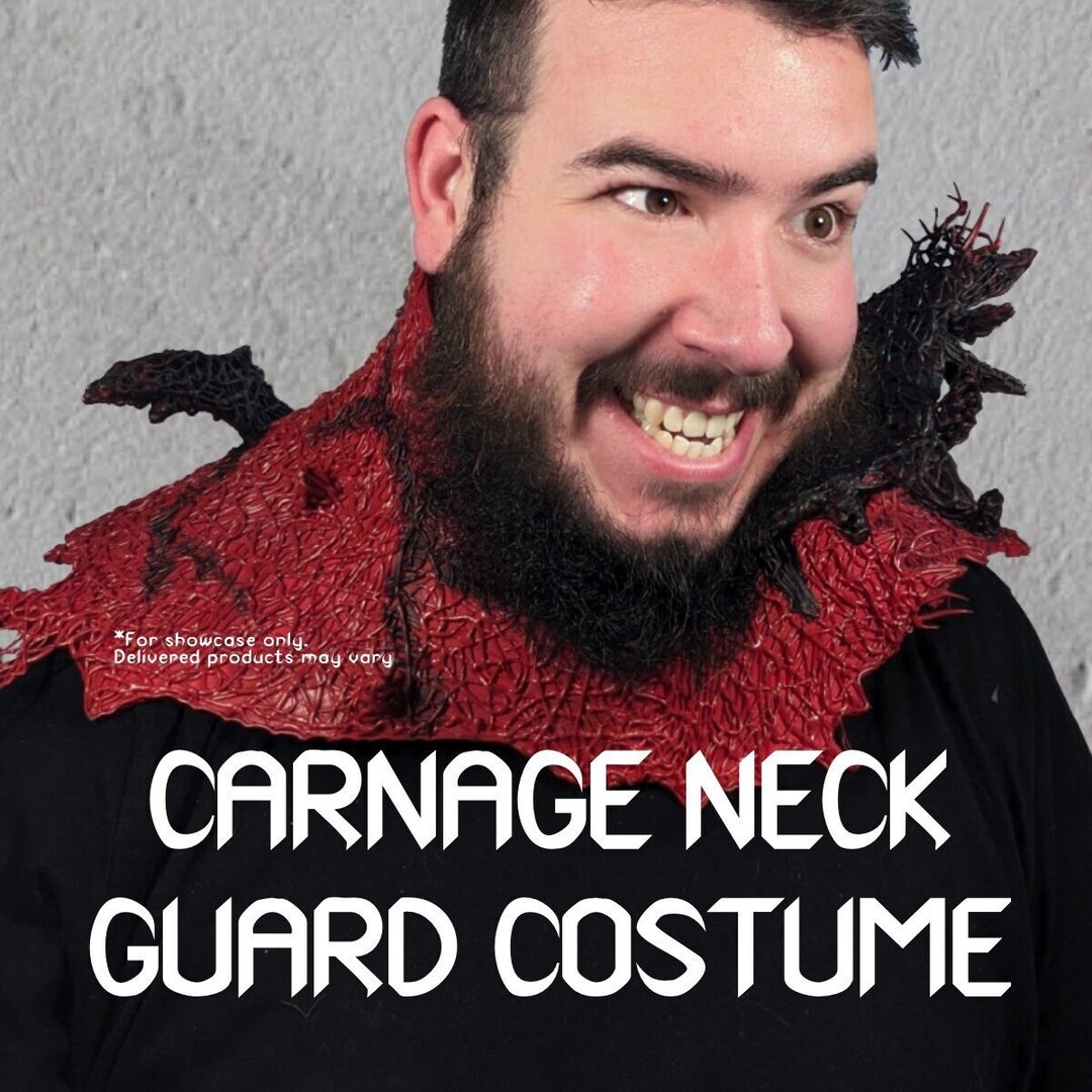 Symbiote (red) Neck Guard Costume - Etsy