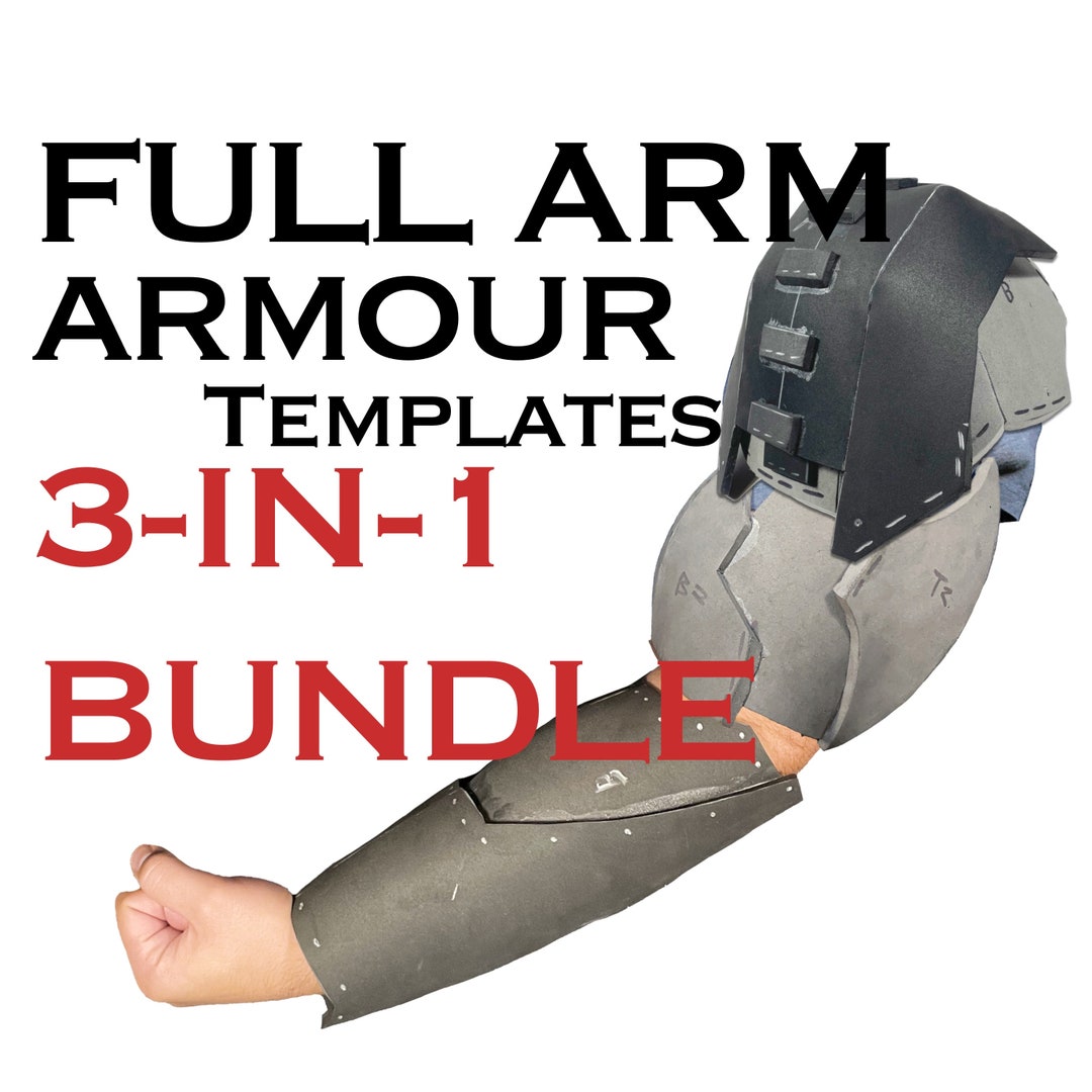 Full Arm Armour Template BUNDLE - 3 Patterns in 1 - DIGITAL TEMPLATES ...