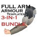 Full Arm Armour Template BUNDLE - 3 Patterns in 1 - DIGITAL TEMPLATES ...