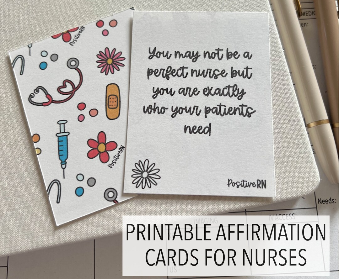 54 Printable Positive Thoughts & Affirmations for Nurses | Nursing ...