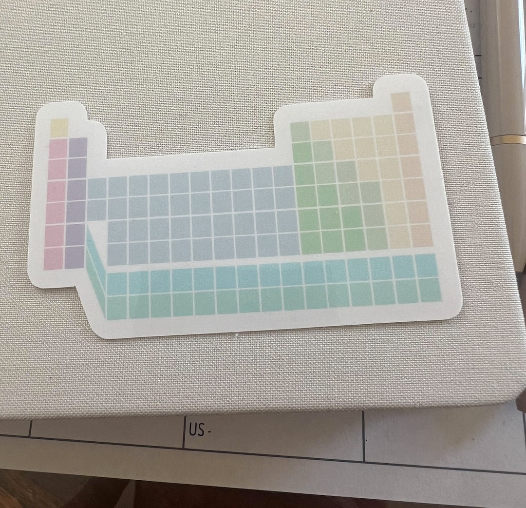 Pastel Periodic Table Sticker | Science Lab, Women in STEM - Etsy