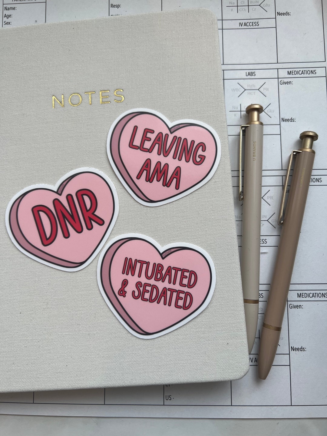 Nurse Candy Heart Valentine | Medical Sticker Critical Care RN LVN ...