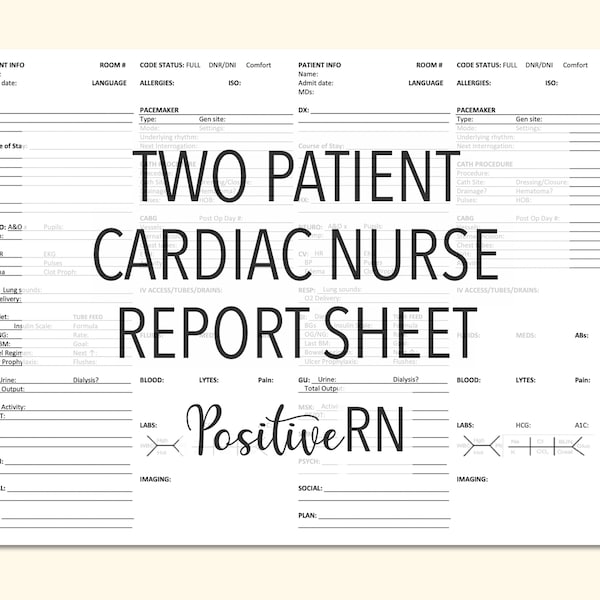 Nurse Report Cardiac - Etsy