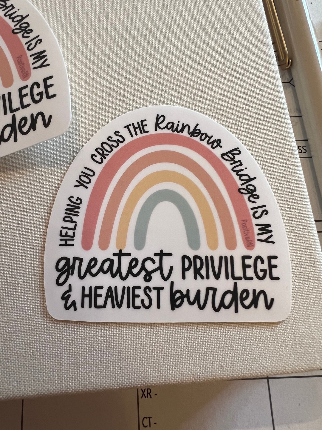 Rainbow Bridge Vinyl Sticker | Veterinary Nurse, RVT, Vet Tech - Etsy