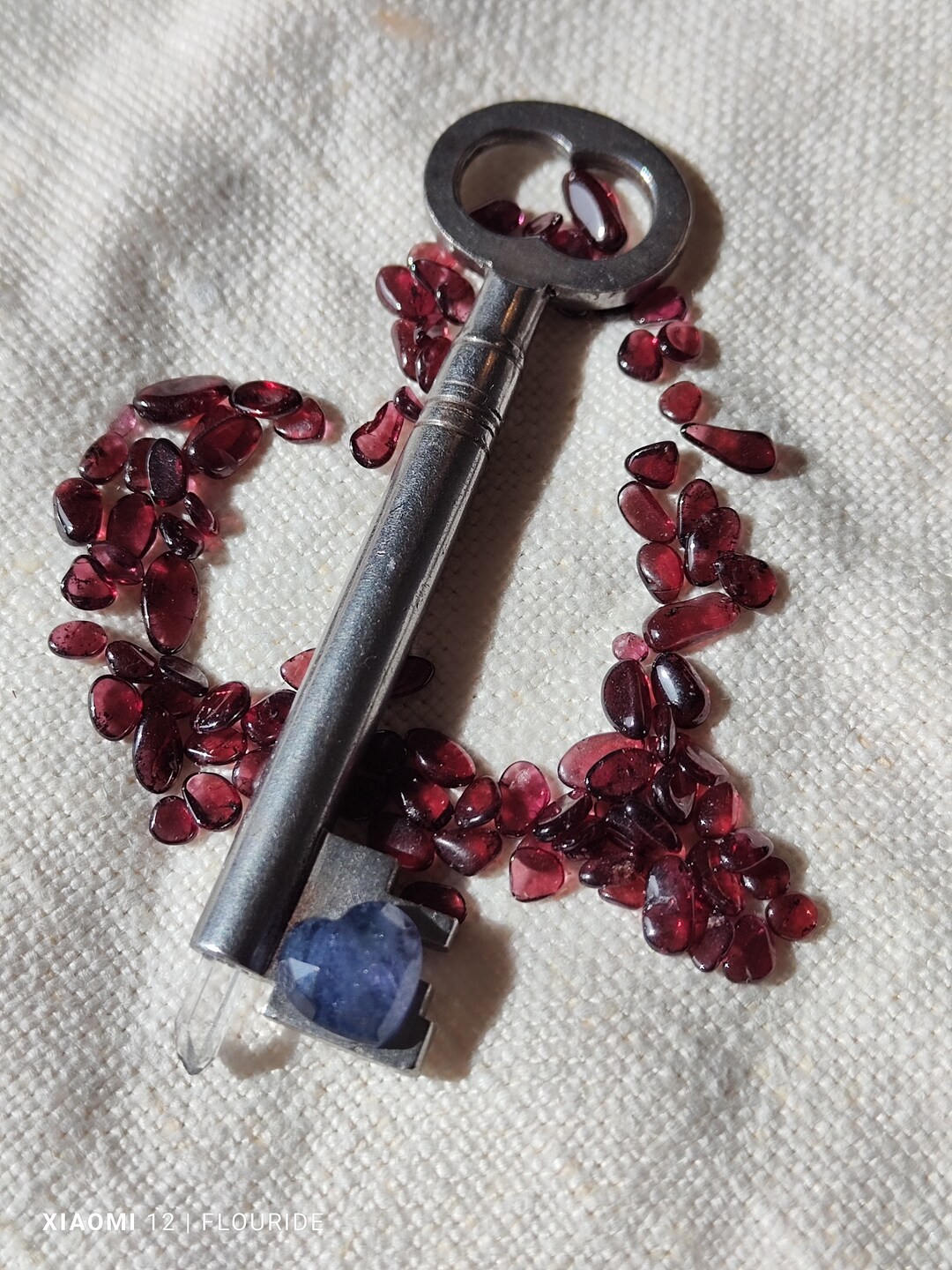 Vintage Skeleton Key With Single Matchstick AA Natural Clear Quartz ...