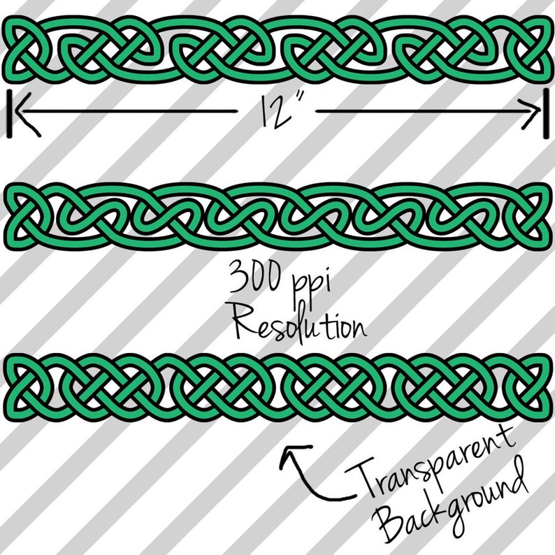 Celtic Borders Clip Art: Transparent, High-resolution PNG Files of ...