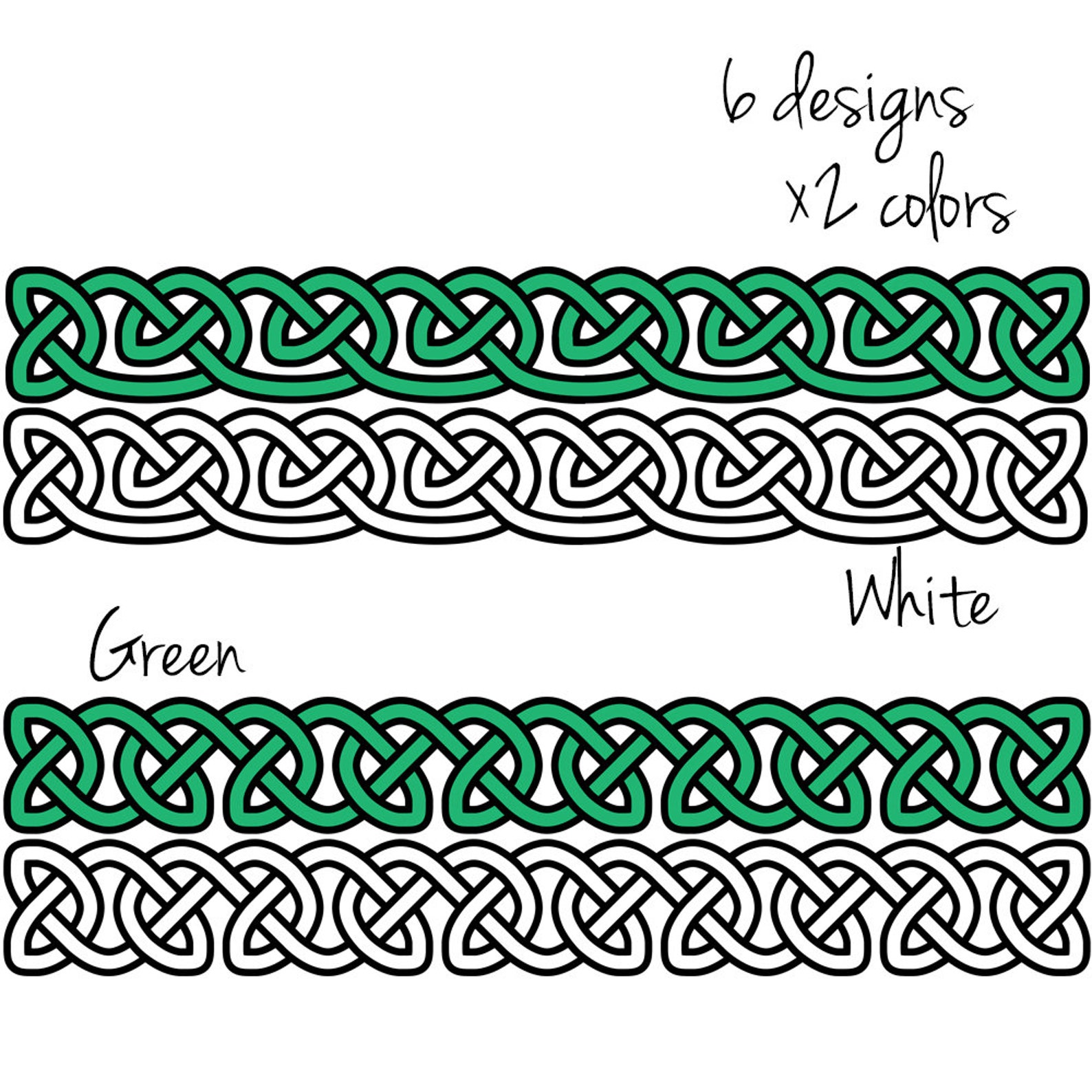 Celtic Borders Clip Art: Transparent, High-resolution PNG Files of ...