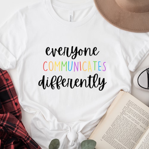 Everyone Communicates Differently-school Kids-autism Png - Etsy