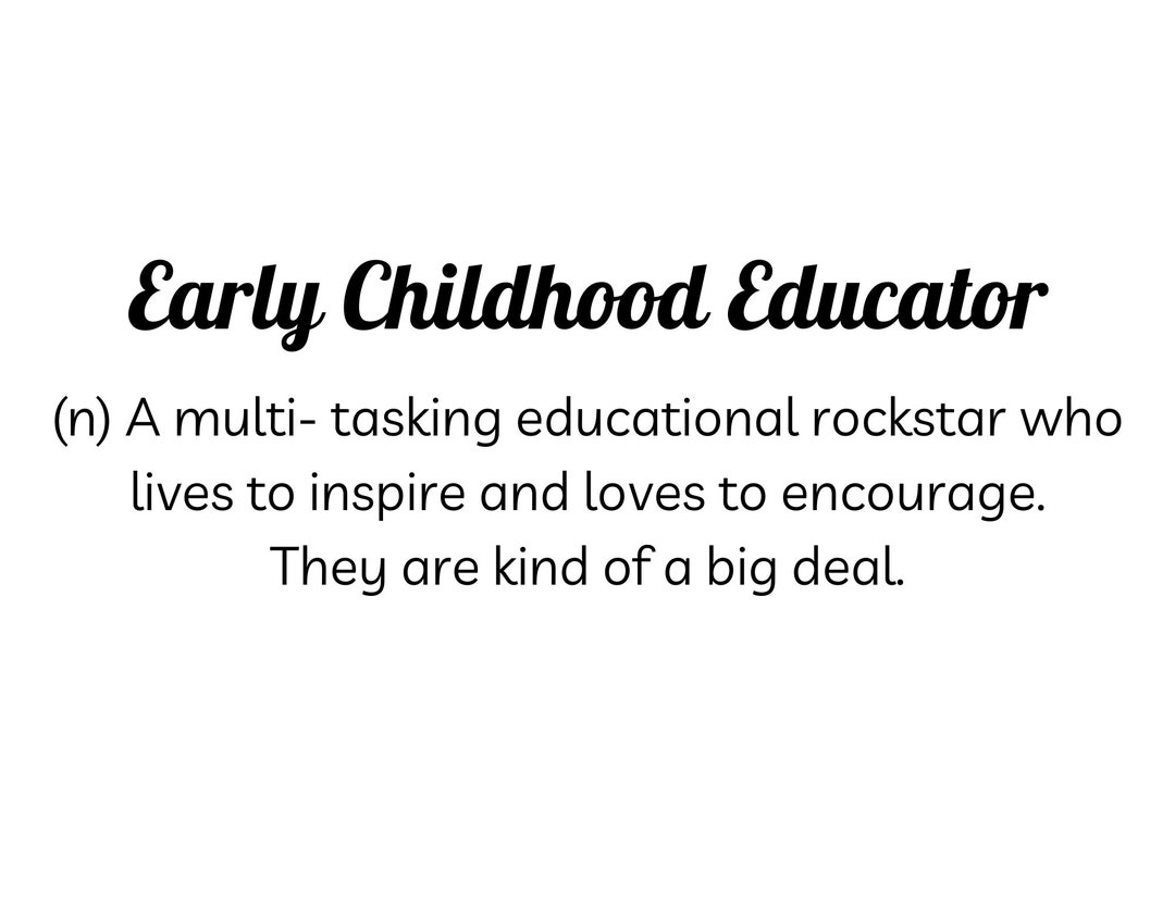 Early Childhood Educator Definition SVG PNG Cut File - Etsy