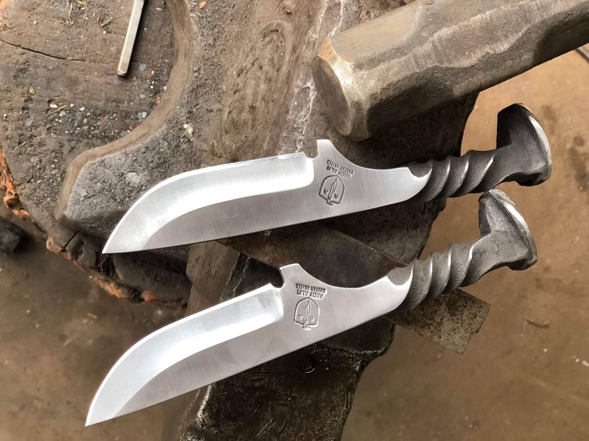 Andy Alm Drop Point Railroad Spike Knife - Etsy