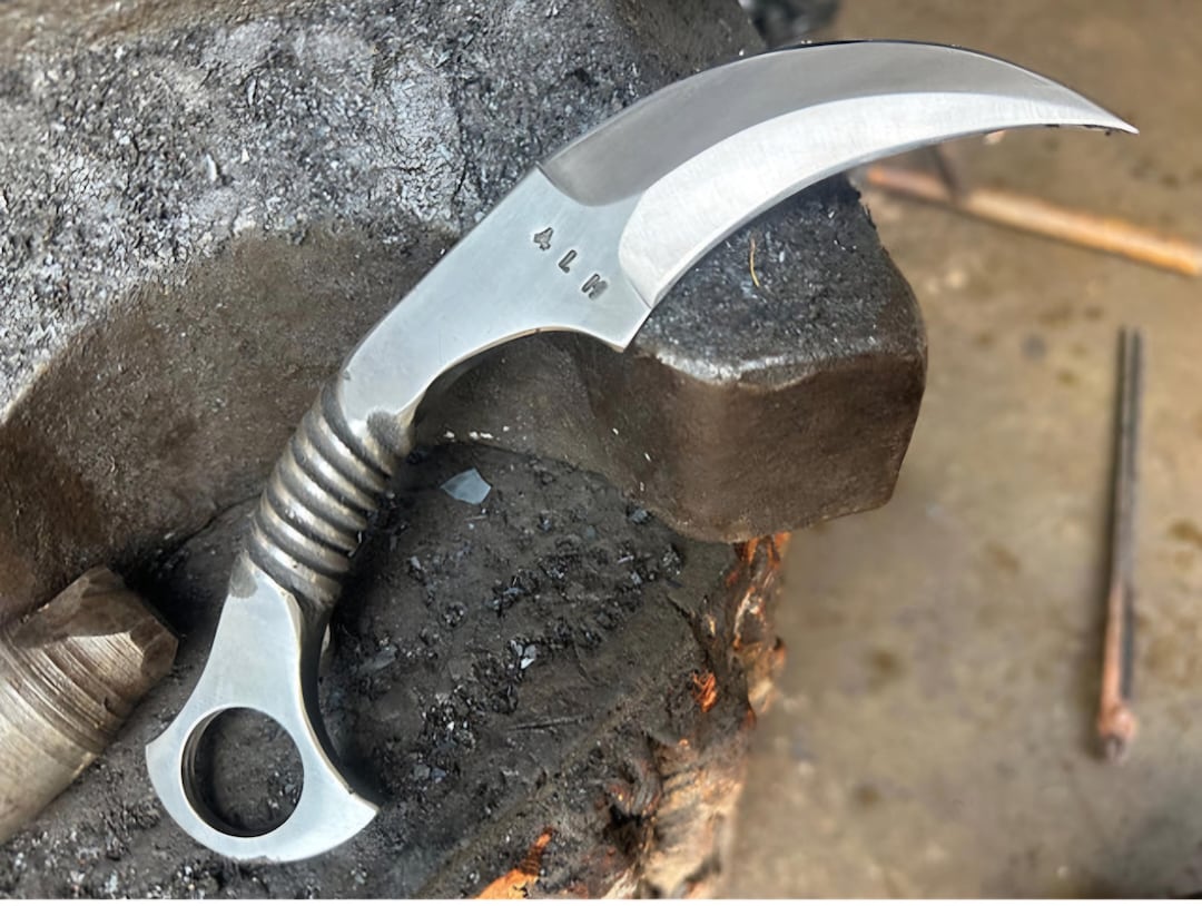 Andy Alm Karambit Railroad Spike Knife - Etsy