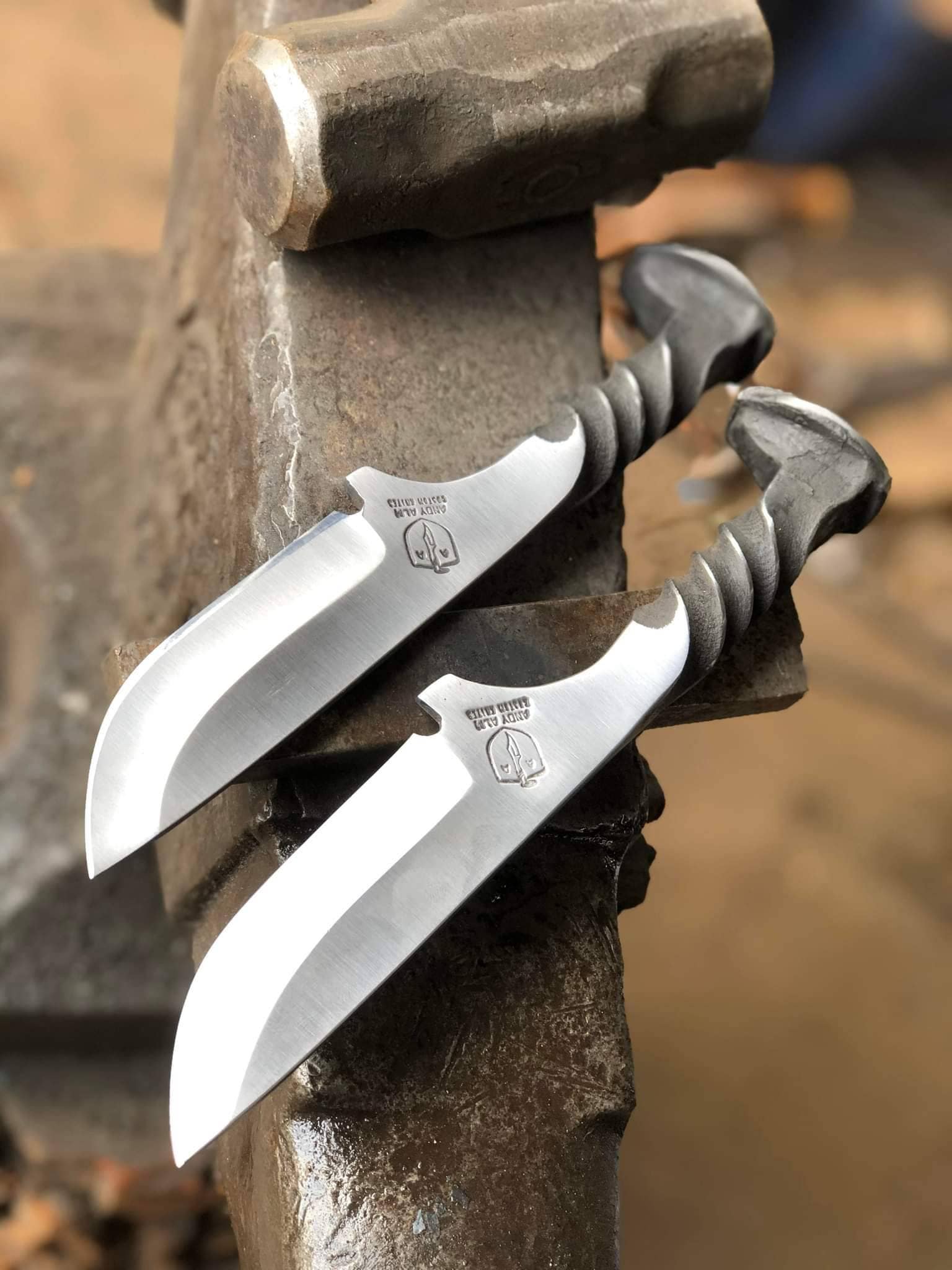Andy Alm Drop Point Railroad Spike Knife - Etsy