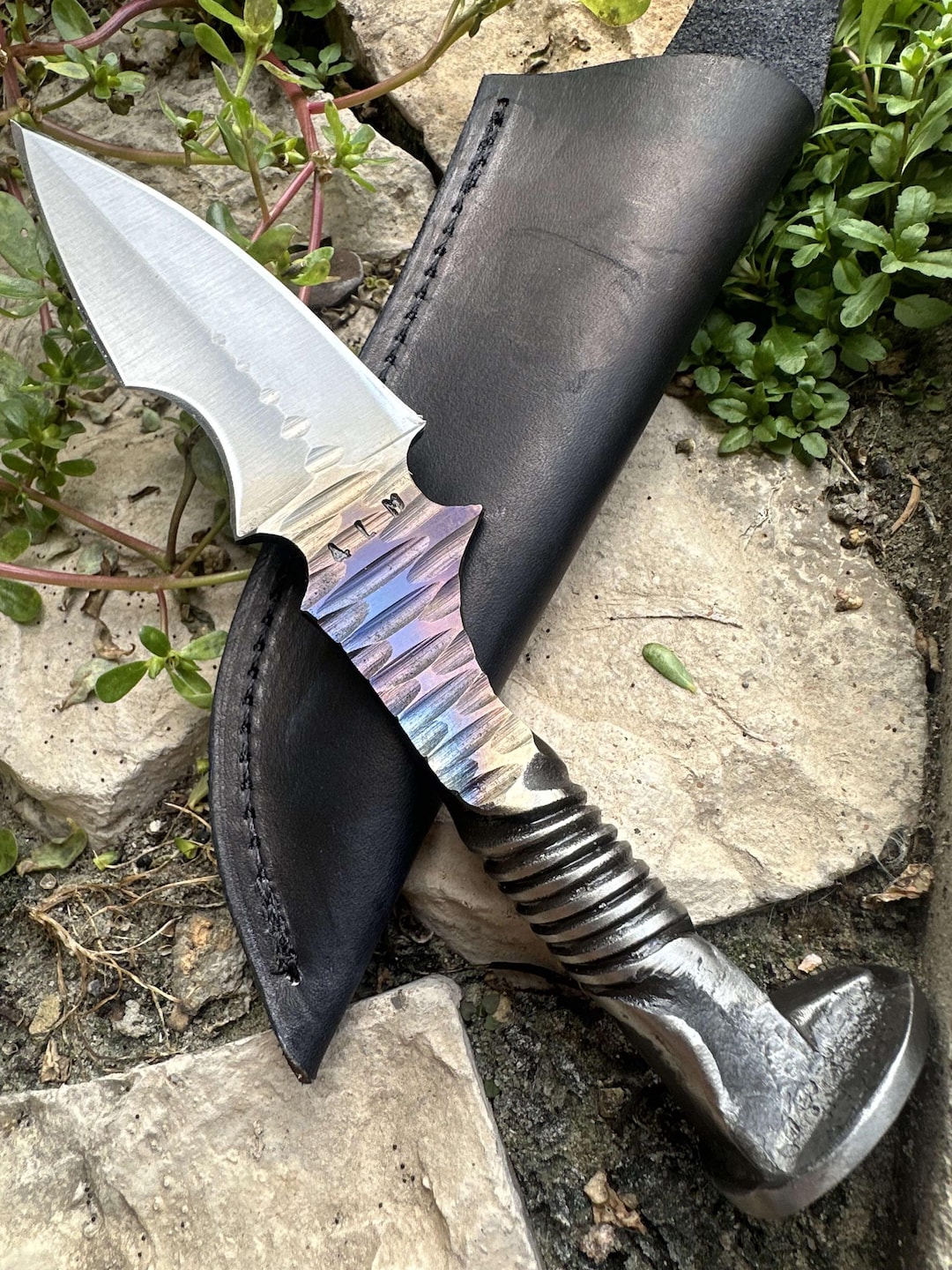 Andy Alm Triceratops Railroad Spike Knife - Etsy