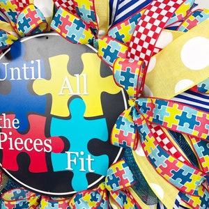 Autism Awareness Wreath Front Door Wreath Autism Support - Etsy
