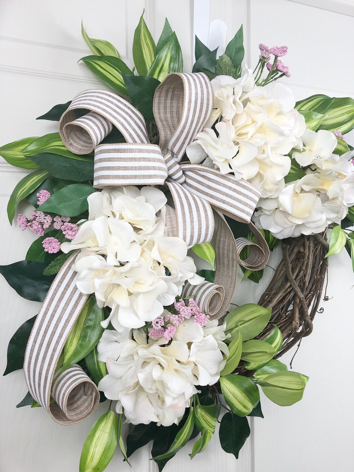 Hydrangea Monogram Wreath Summer Front Door Decor Wedding - Etsy